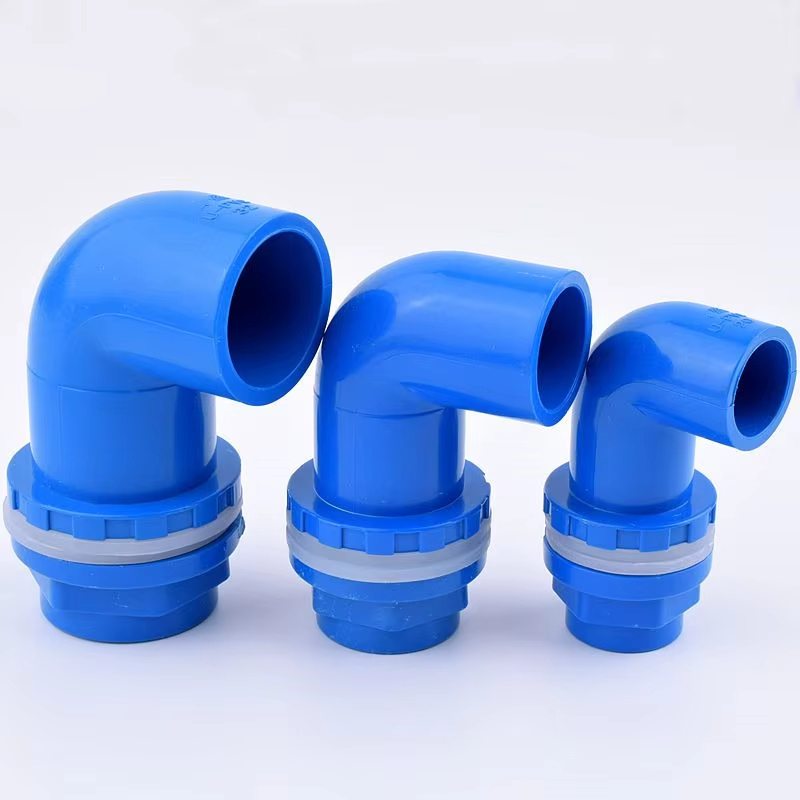 PVC Fish Tank Upper Lower Water Pipe Elbow 1/2" 3/4" 1" Blue Pipe ...