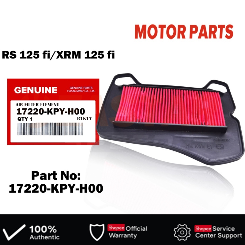 Genuine Air Filter element rs 125 fi xrm 125 fi | Shopee Philippines