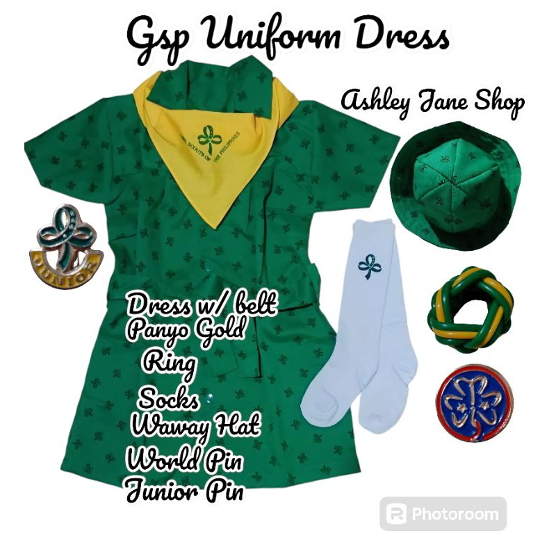 8n1 GSP UNIFORM SET for Grade 4-6(Gold Scarf) | Shopee Philippines