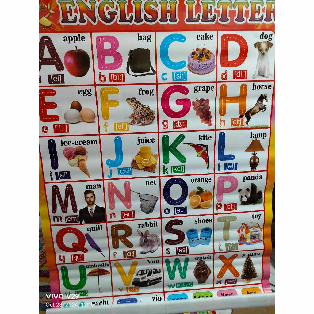 BIG SIZE CHART FOR EDUCATIONAL (67X97CM) | Shopee Philippines
