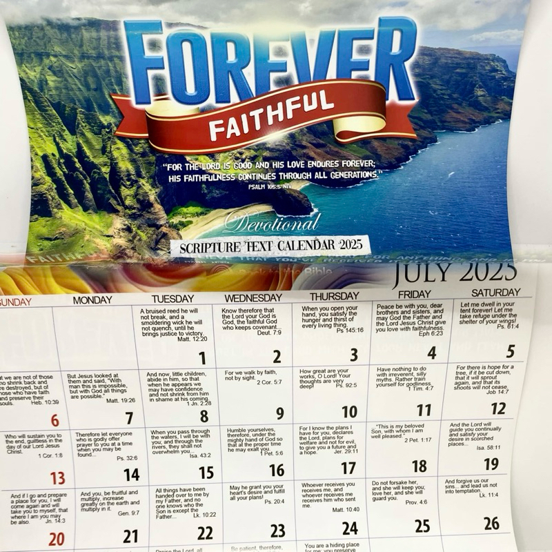 2025 Wall Calendar Scripture Text Devotional - A Bible Verse a Day ...