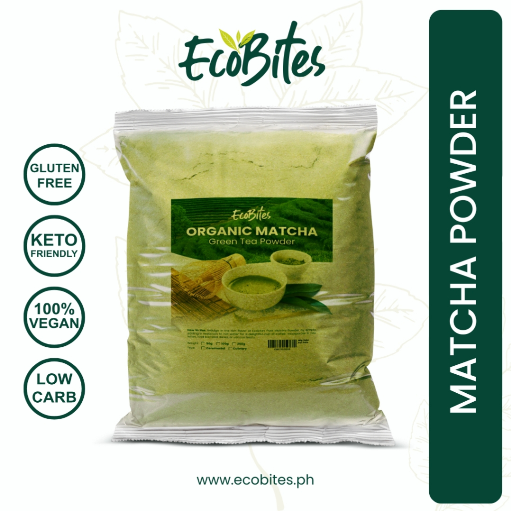 Ecobites Organic Matcha Powder Pure Unsweetened 250g 500g 1kg Keto Low ...