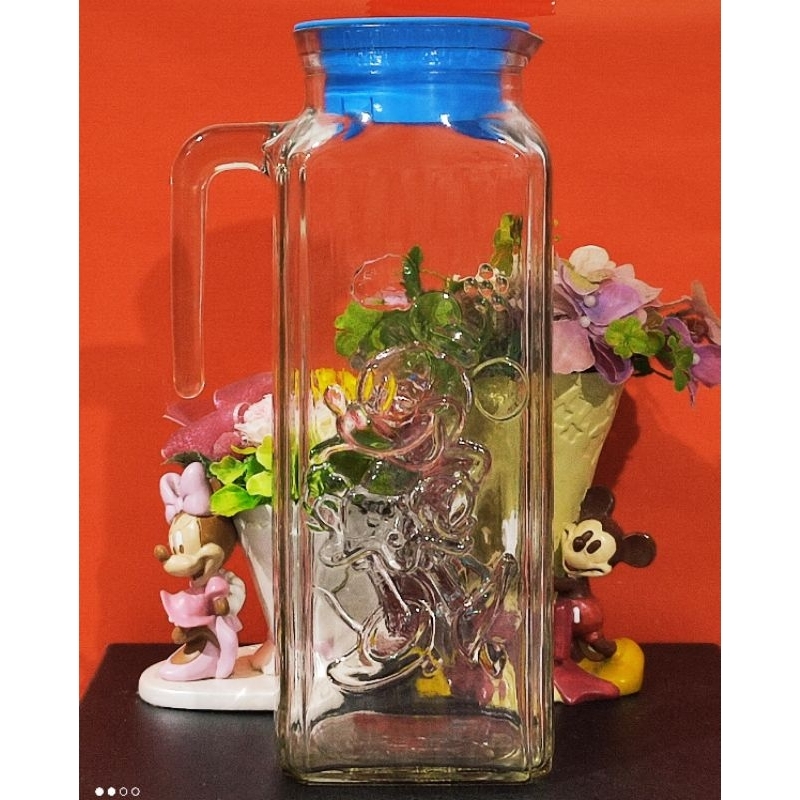 Mickey and Minnie Mouse Embossed Glass Pitcher DISNEY | Shopee Philippines