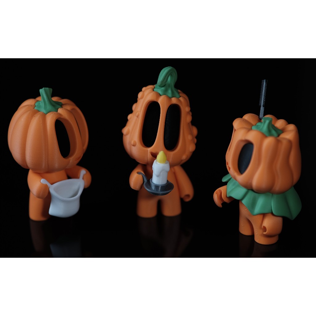 3d Printed cute movable Blob Halloween Pumpkin Figures | Shopee Philippines