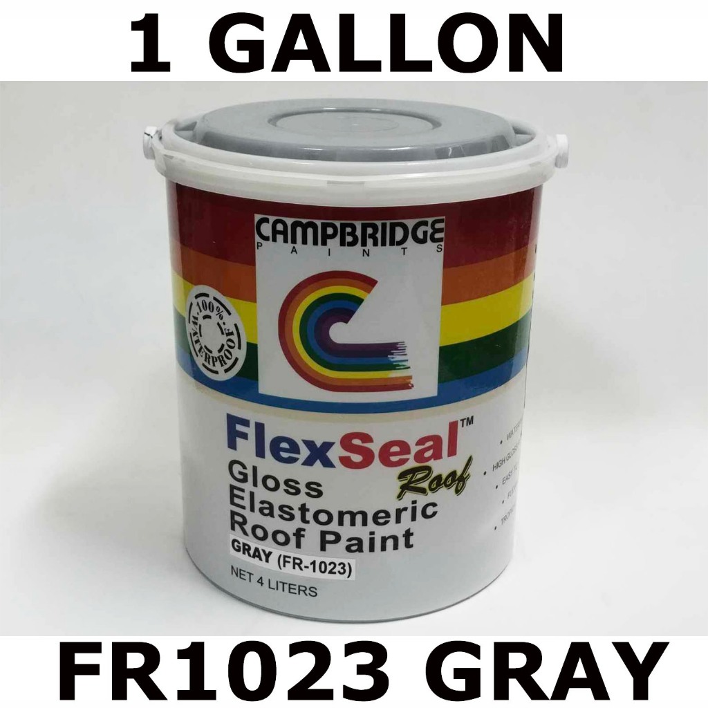 CAMPBRIDGE FLEXSEAL GLOSS ELASTOMERIC ROOF PAINT GRAY FR-1023 ( 1 ...