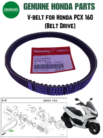 Original Honda V Belt Drive PCX 160 Geniune Honda Made in Thailand ...