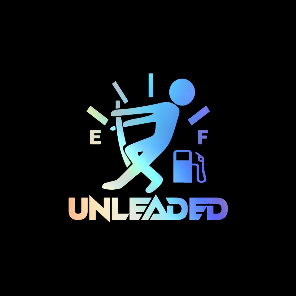 Unleaded WATERPROOF STICKER VINYL decal for car, motorcycle gas tank ...