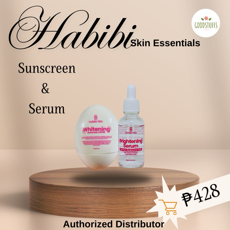 Authentic Habibi Skin combo set Sunscreen SPF50 & Serum 30ml | Shopee ...