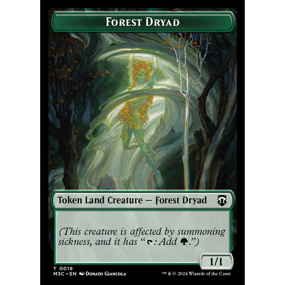 MTG Singles: Forest Dryad // Boar Double-Sided Token - Commander ...