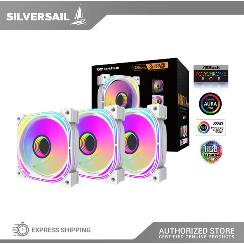 DarkFlash Infinity 24 ARGB Ver Fan 3in1 Fan+Control+Remote Control RGB ...