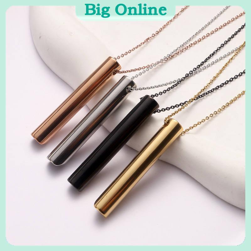 Stress Relief Mindful Breathing Necklace Stainless Steel Anxiety Relief ...