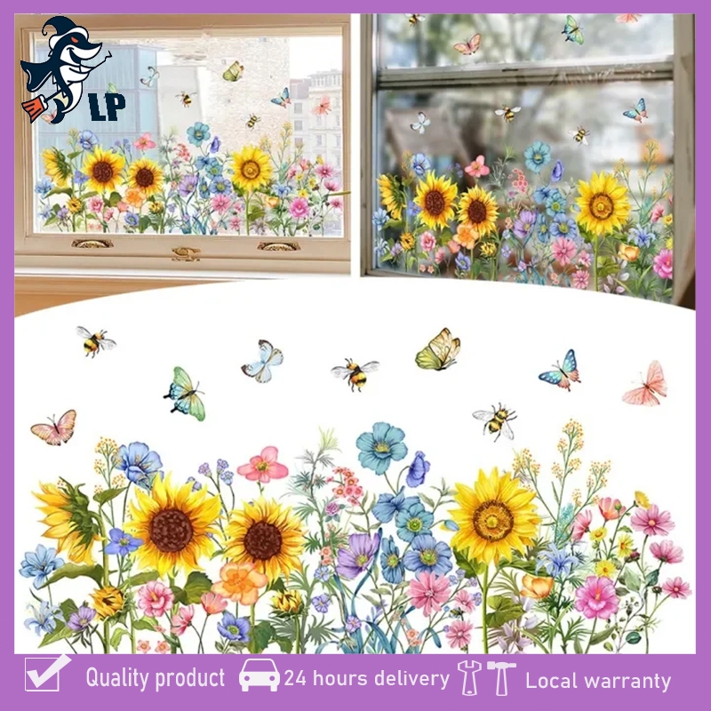 Glass sticker Window sticker Home floral Decal Decal Living room ...