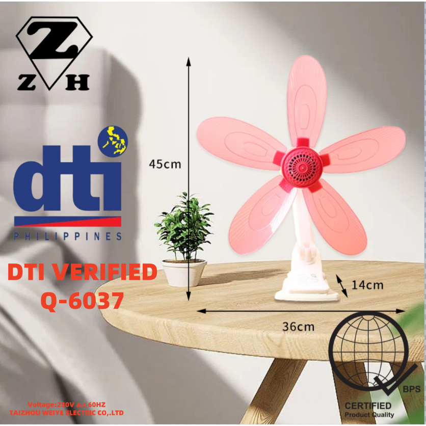 ZH Big Clip Fan 5 Blades Large Clip Fan Table Clip Fan Electric Fan ...