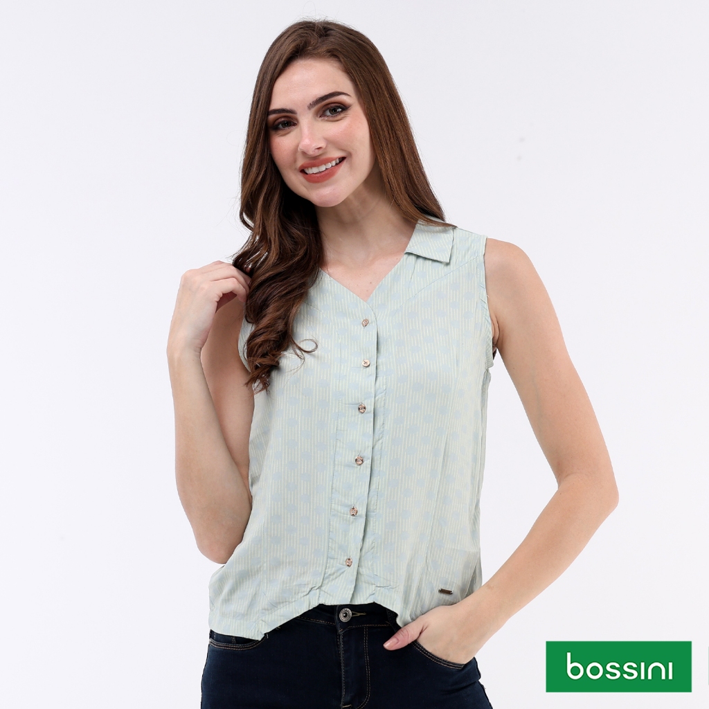 Bossini Ladies Woven Printed Rayon Sleeveless Blouse OST04-0195 ...