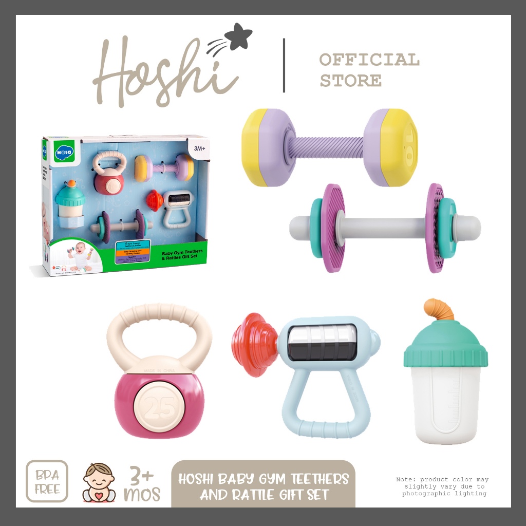 Hoshi Baby Gym Teether and Rattle Gift Set for Newborn and Infant ...