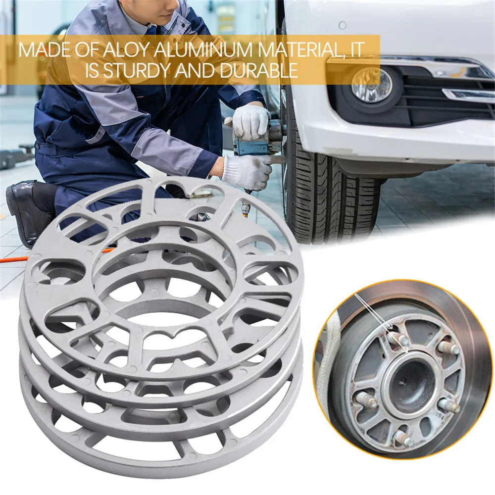 2PCS Alloy Aluminum Car Wheel Spacer Universal Wheel Shims Plate 4 Hole ...