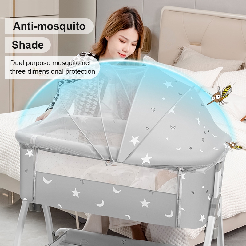 Newborn Baby Crib 0-3 years Multifunctional Baby Rocking Bed Bassinet ...
