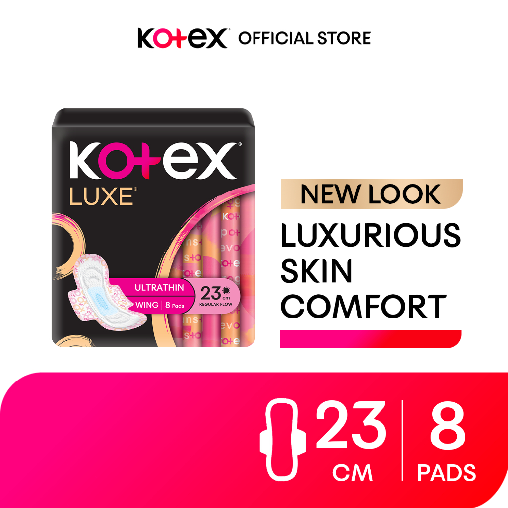 Kotex Luxe Ultrathin Feminine Pads 23cm - 8 Pads | Shopee Philippines