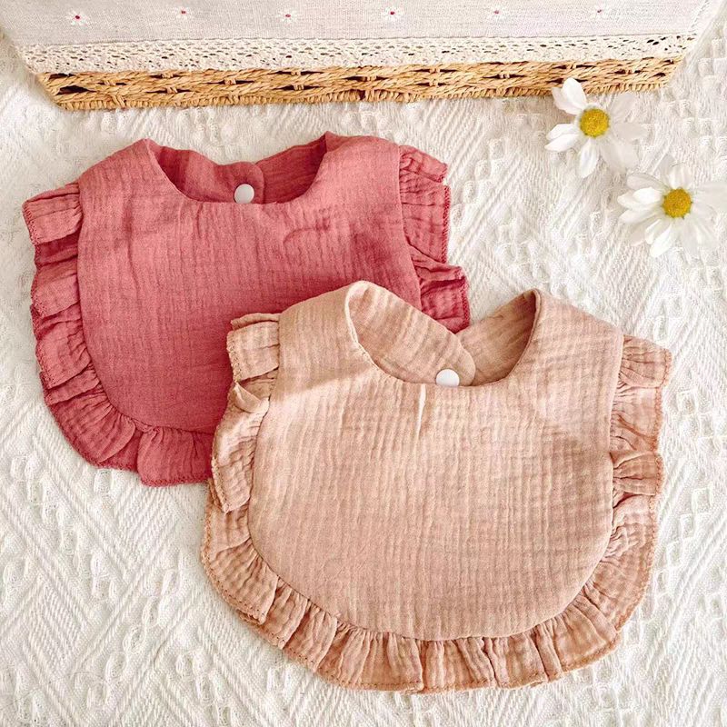 Muslin Baby Bibs for Baby Girls, Muslin Bibs Drool Bandana Cotton Bibs ...