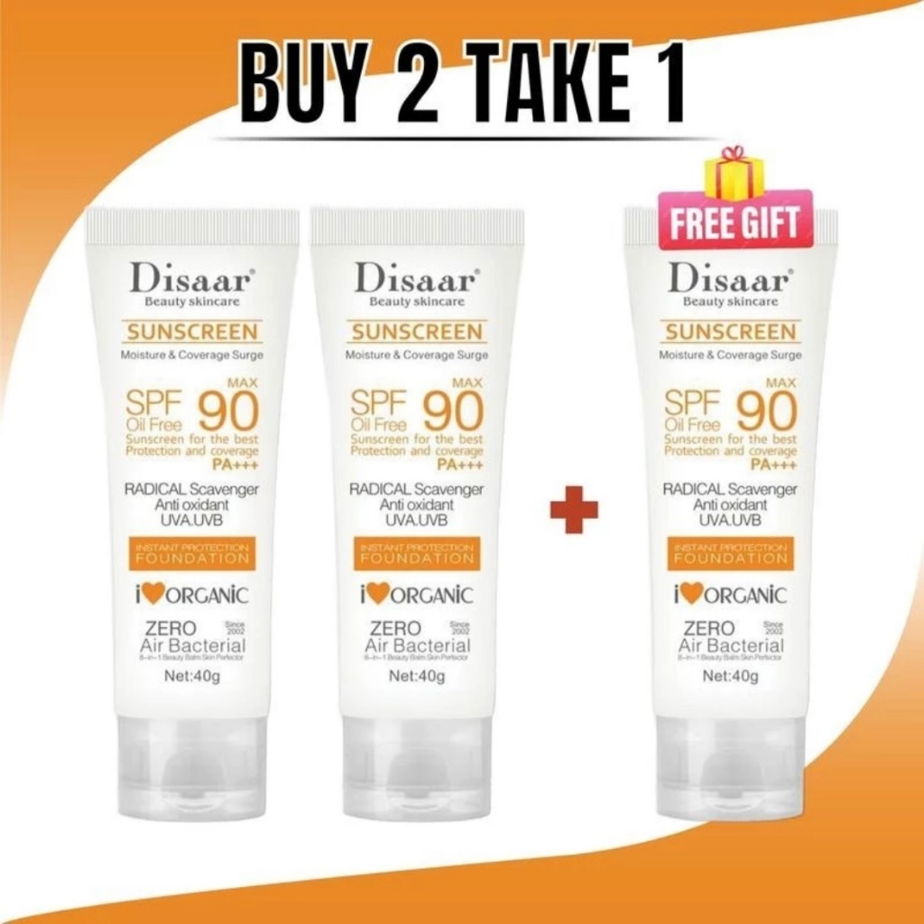 Disaar Facial Summer Sunscreen Cream SPF 90 PA+Skincare Comfort Skin Repair Waterproof Lasting ...