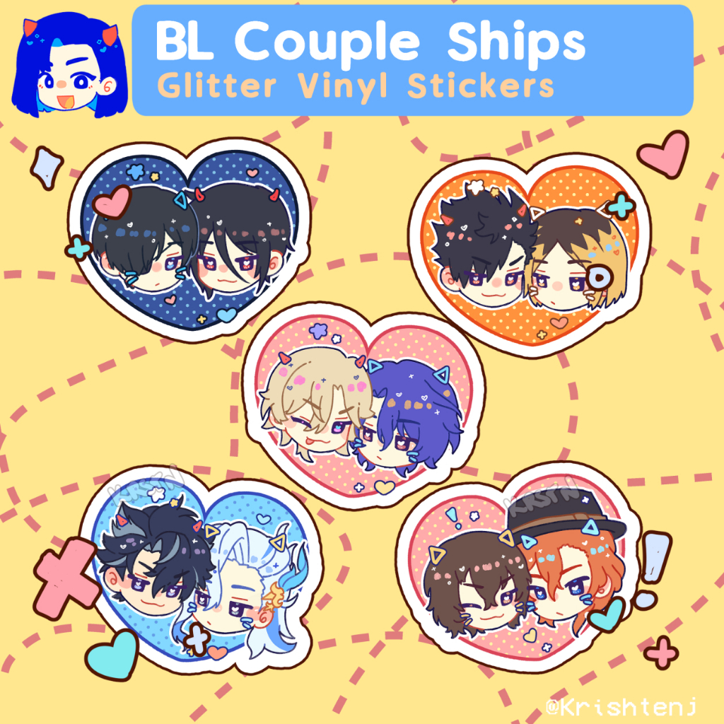 BL Couple Ships (Soukoku, Ratiorine, Kuroken, NeuviWrio): Glitter ...