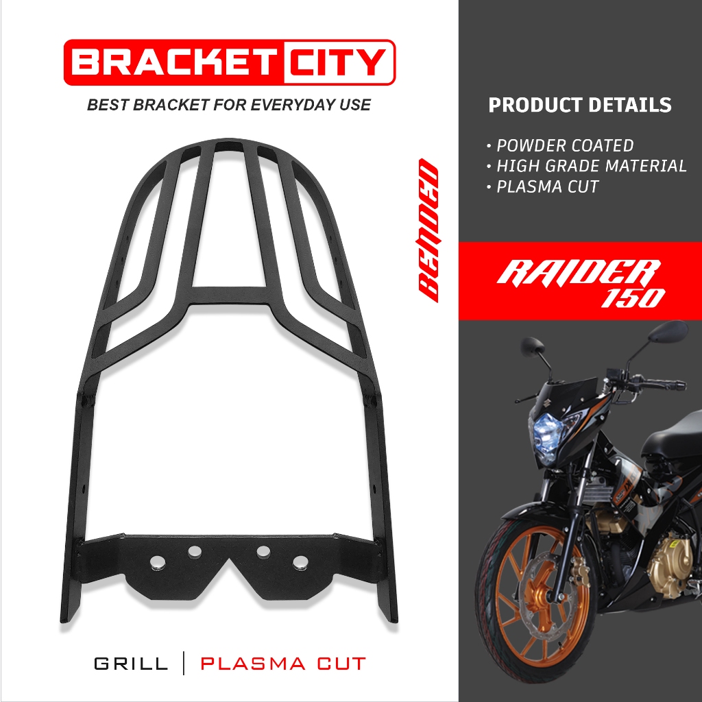 SUZUKI RAIDER 150 CARB (BENDED) MOTORCYCLE ACCESSORIES / TOPBOX BRACKET ...