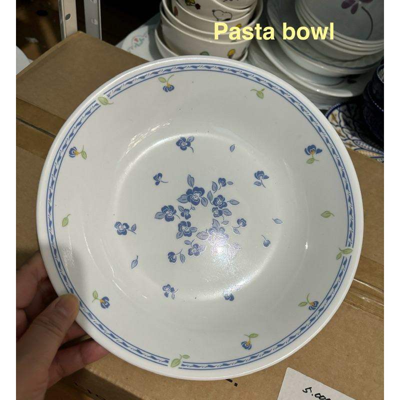 corelle pasta bowl blue design | Shopee Philippines