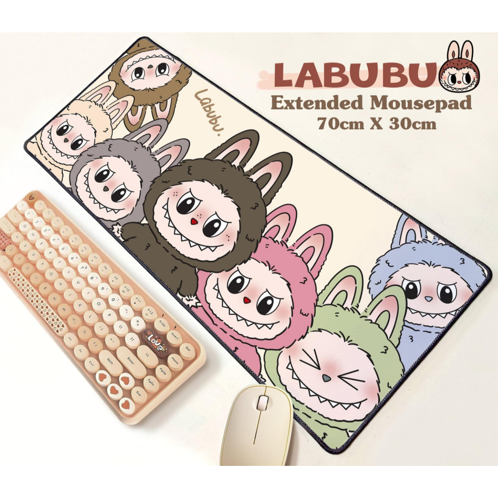 Extended Gaming Mousepad /Deskmat - LABUBU - 70cmx30cm | Shopee Philippines