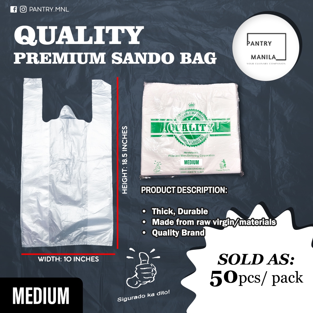 Sando Bag premium Quality plastic biodegradable Medium 50pcs per pack ...