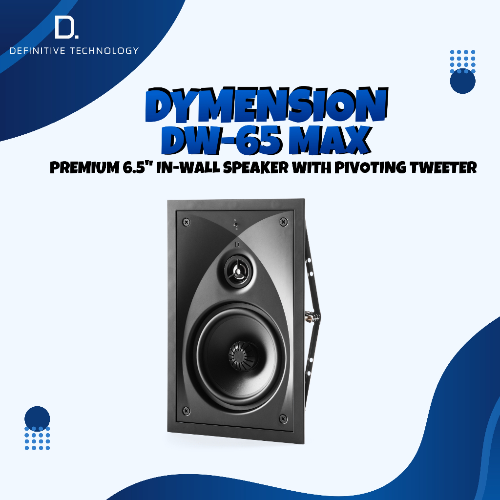 Definitive Technology Dymension DW-65 MAX Premium 6.5" In-Wall Speaker ...