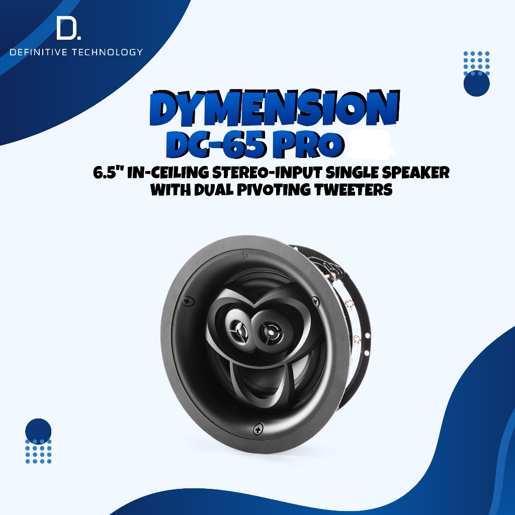 Definitive Technology Dymension DC-65 PRO 6.5" Round In-Ceiling Speaker ...
