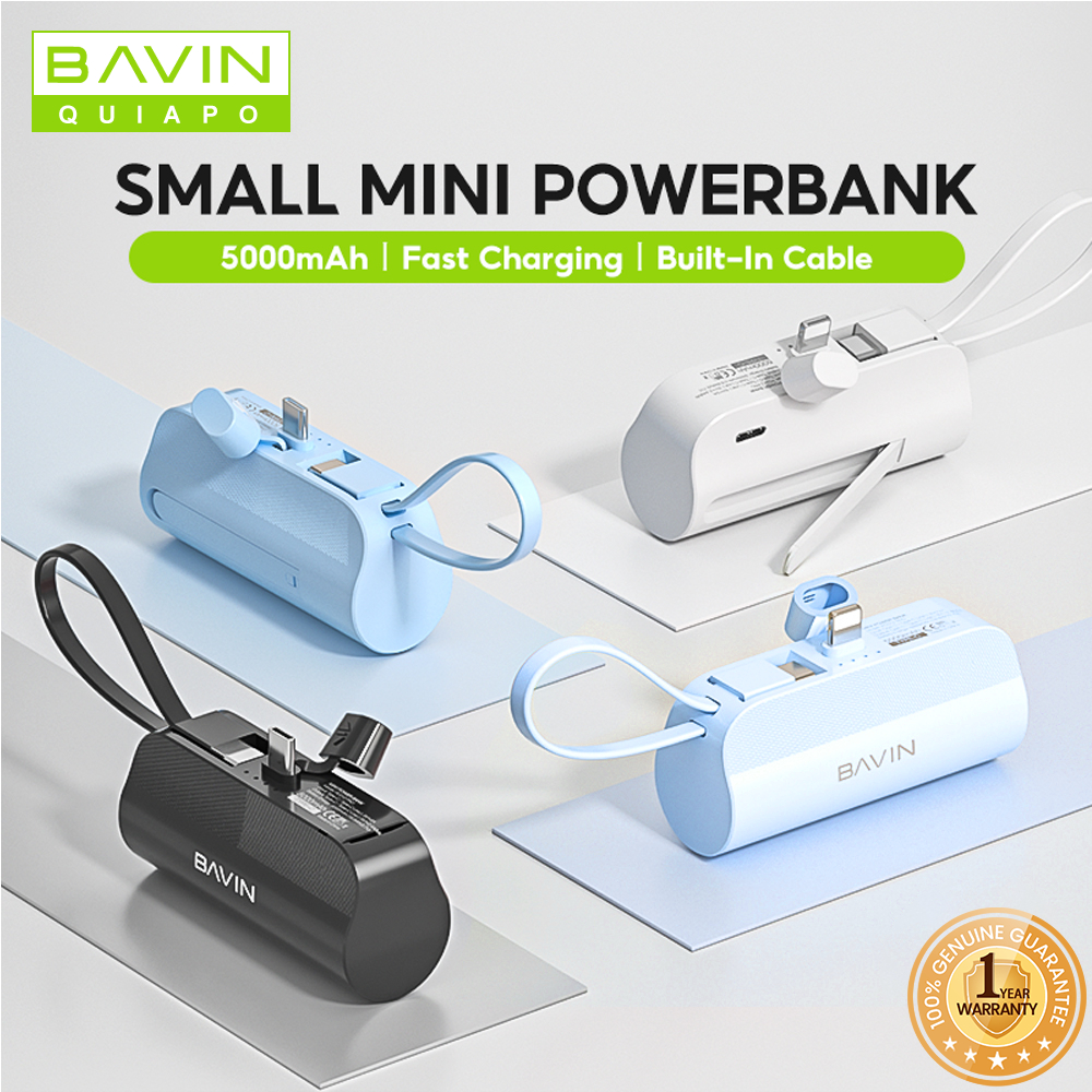 BAVIN PC012 / PC013 5000mAh Mini Portable Fast Charging Power Bank w ...