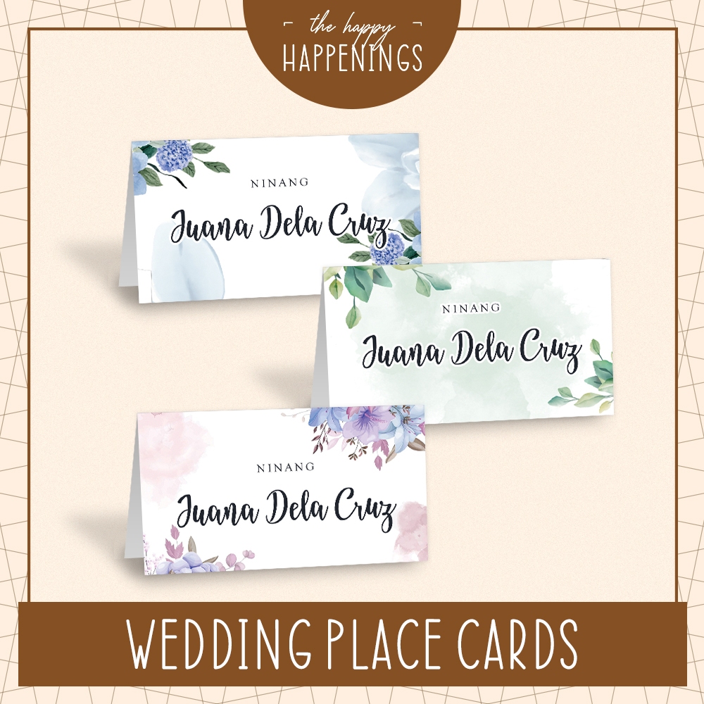 (Min of 10pcs) Place cards Table Guest Name | Wedding Birthday Baptism ...