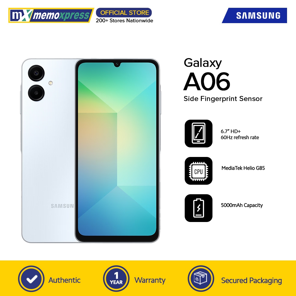 Samsung Galaxy A06 4GB RAM - 64GB ROM | Smartphone | Shopee Philippines