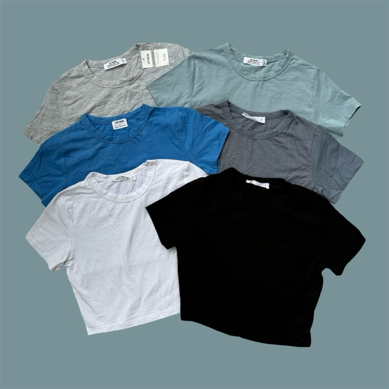 CTTN ON Basic Micro Crop Tee | Shopee Philippines
