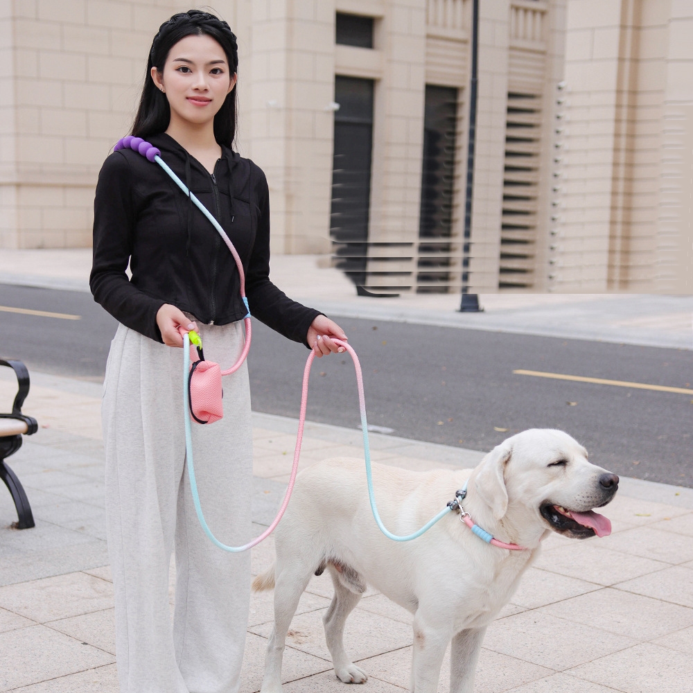 Dog multi-function leash Cross-body Around the waist Free both hands ...