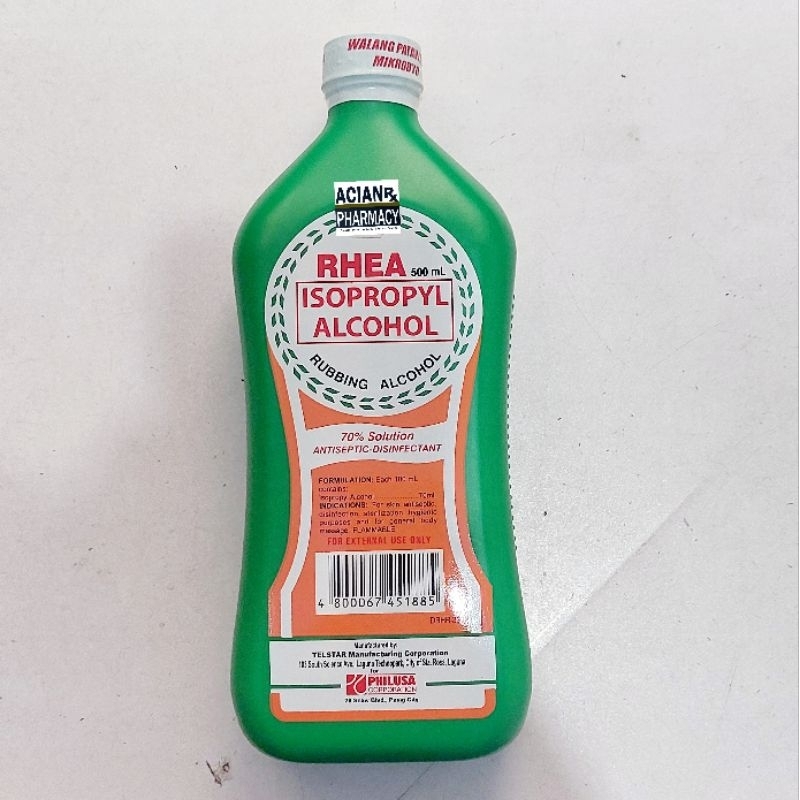 RHEA isopropyl alcohol 70% 500ml | Shopee Philippines