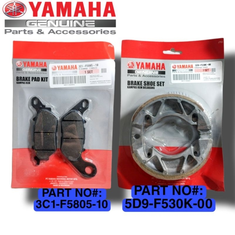 Yamaha Mio Sporty,Soulty, Fino, MX i MS i 115 Brake Pad BrakeShoe SET ...