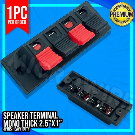 SPEAKER TERMINAL MONO THICK 2/4 WAY 4 PIN 2.5X1"/2 PIN 2"X1" | Shopee ...