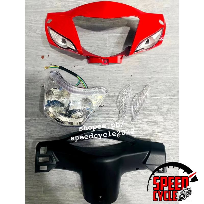 FRONT AND BACK COWLING WITH HEADLIGHT FOR WAVE 100/100R (DRUM TYPE ...