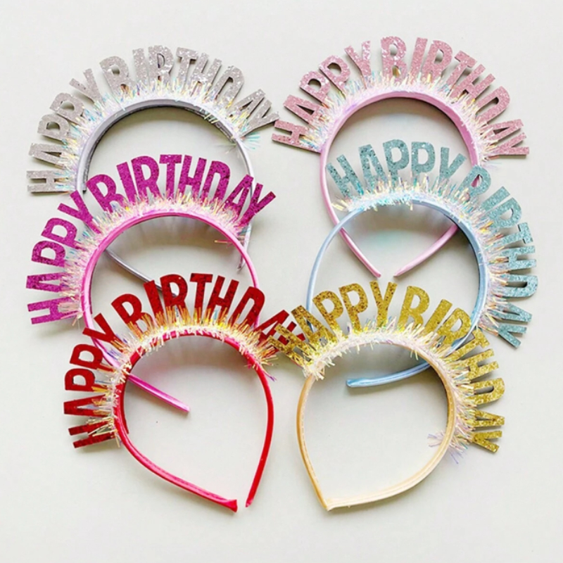 Colorful Happy Birthday Headband Hair Acessories Decoration Birthday ...