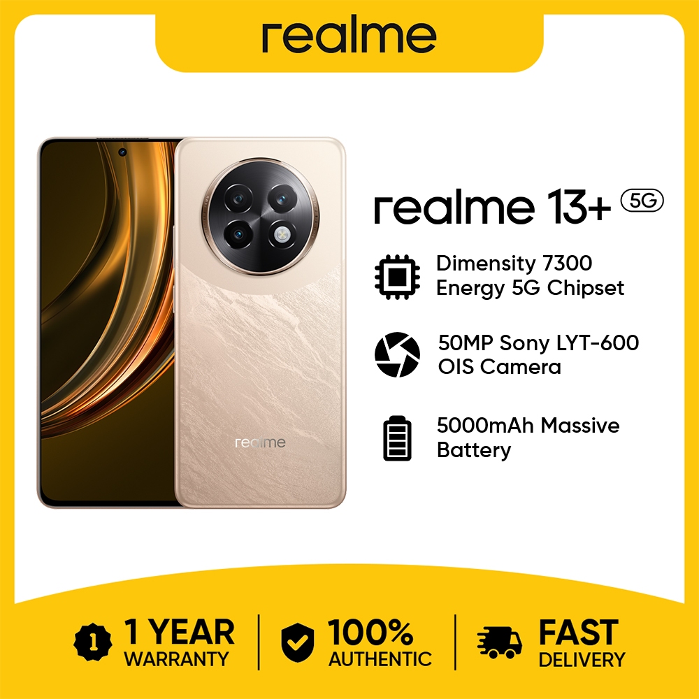 realme 13+ 5G Smartphone | 12GB+256GB | Dimensity 7300 Energy 5G | 50MP ...