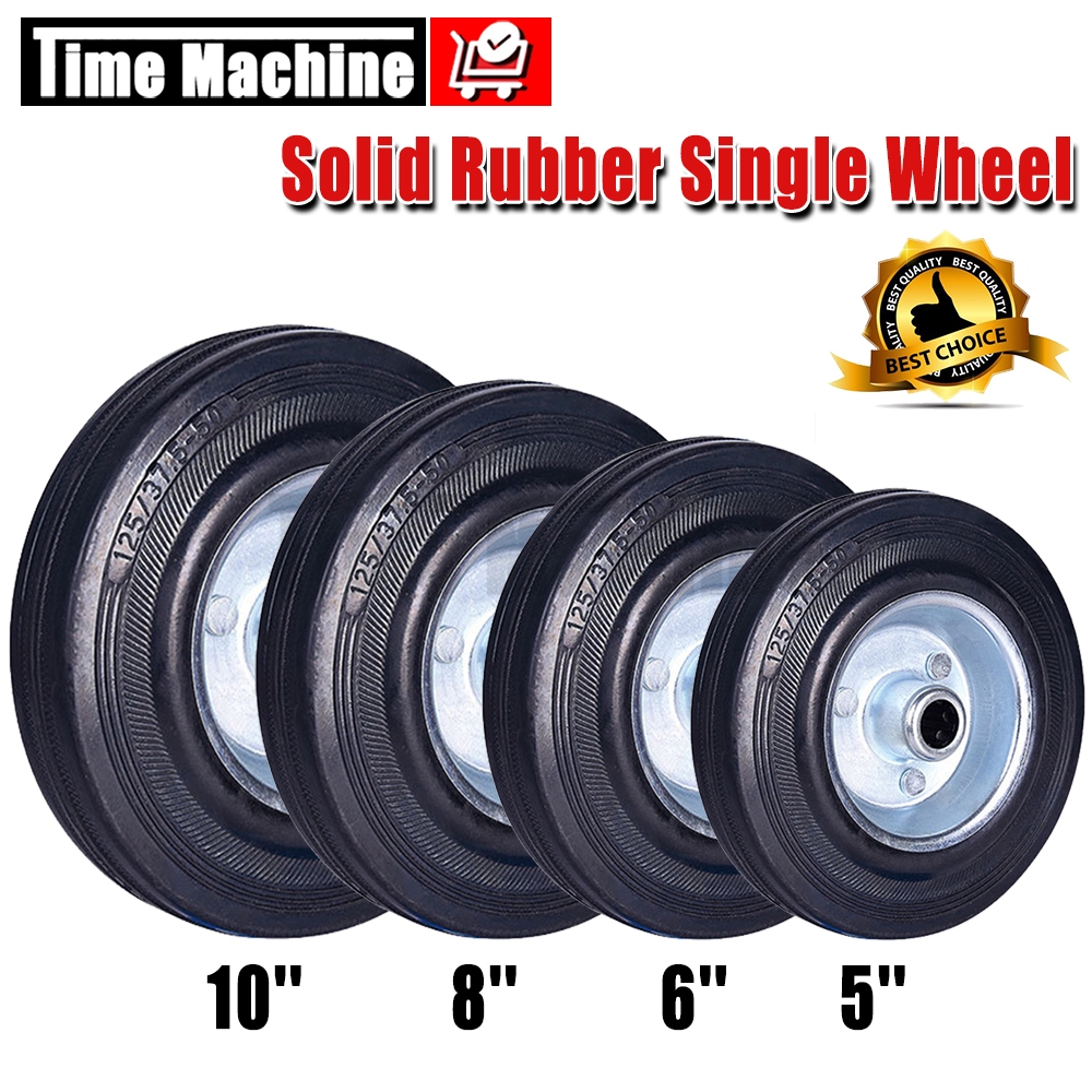 Solid Rubber Single Wheel 5Inch 6Inch 8inch 10Inch Trolley Wheels Heavy ...