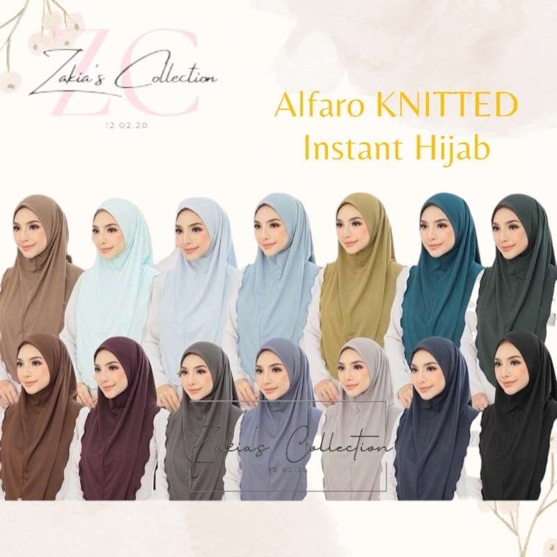 Zakia's 1 Bundle Alfaro Inspired knitted Instant Hijab (10PCS ASSRTD colors) | Shopee Philippines