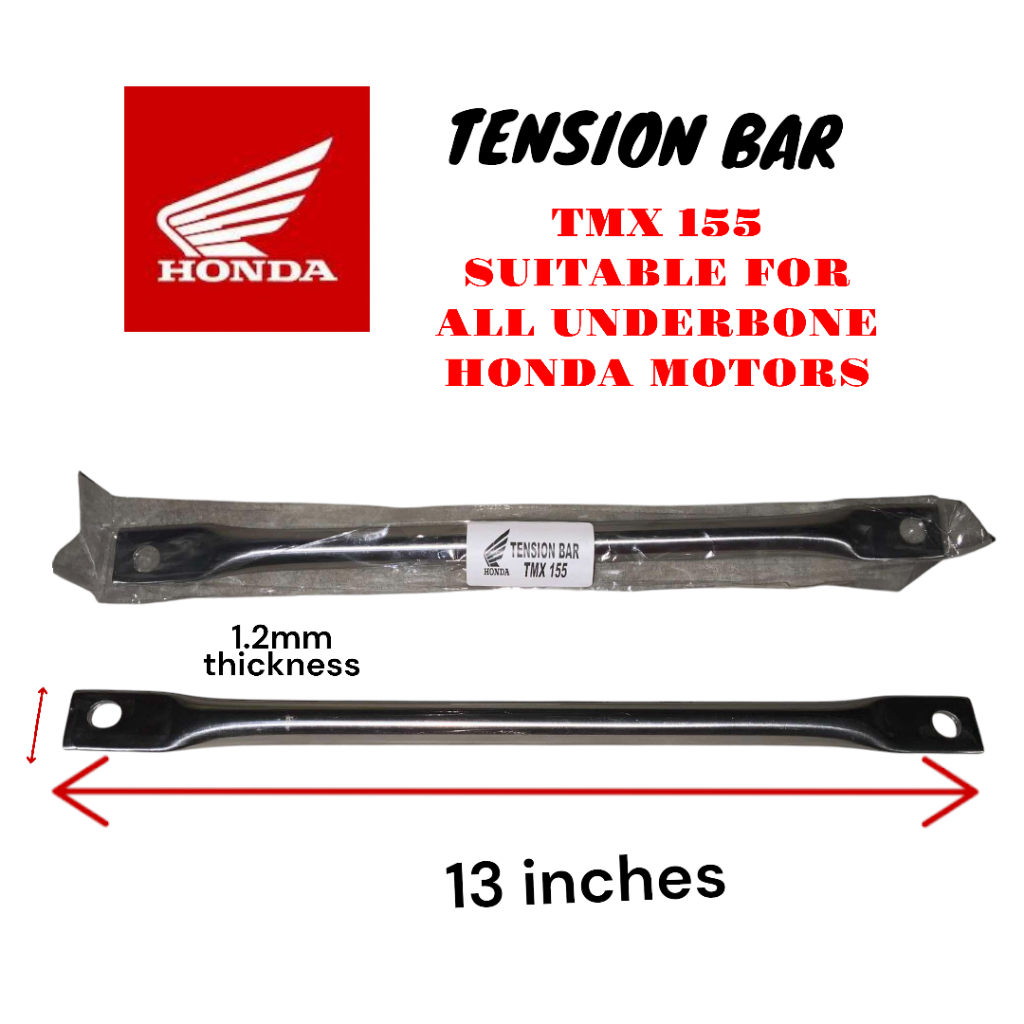 TMX 155 / ANY UNDERBONE HONDA MOTORCYCLE STAINLESS TENSION BAR | Shopee ...