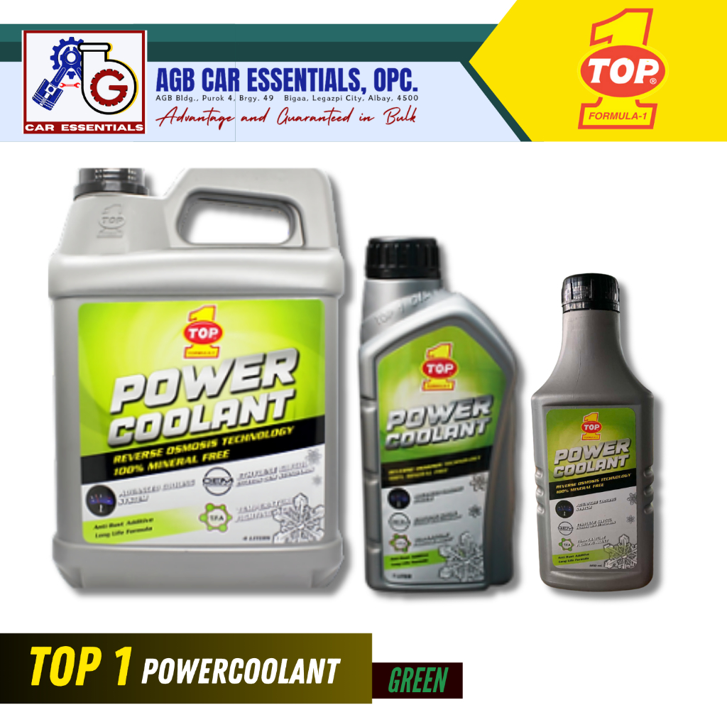 Top 1 Power Coolant GREEN 1L/4L/500ml | Shopee Philippines