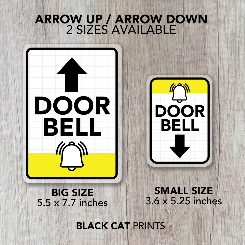 Door Bell Sign | Laminated Signage | Sign Board | Shopee Philippines