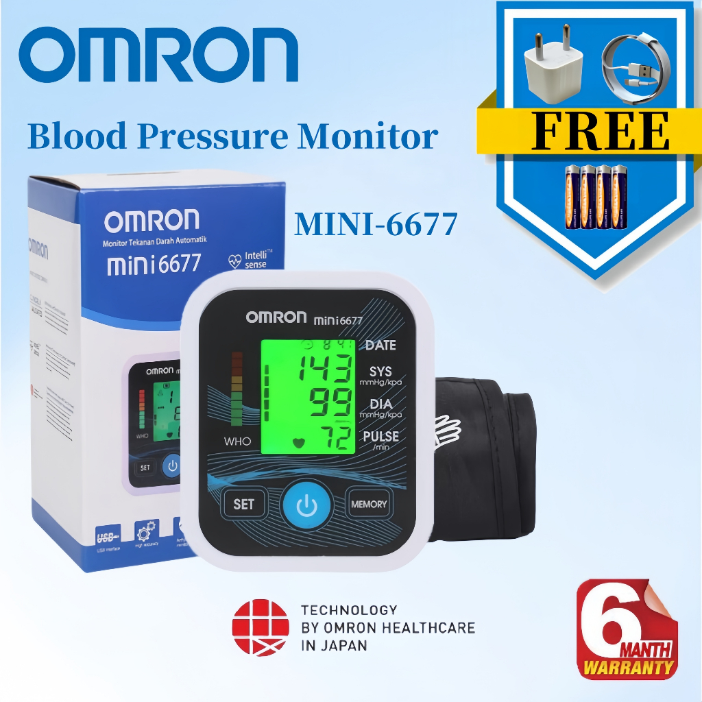 Omron Digital Blood pressure Monitor Fully Automatic Upper Arm doctors ...