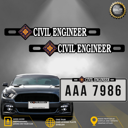 Civil Engineer Car License Plates Emblem Accessories | Shopee Philippines
