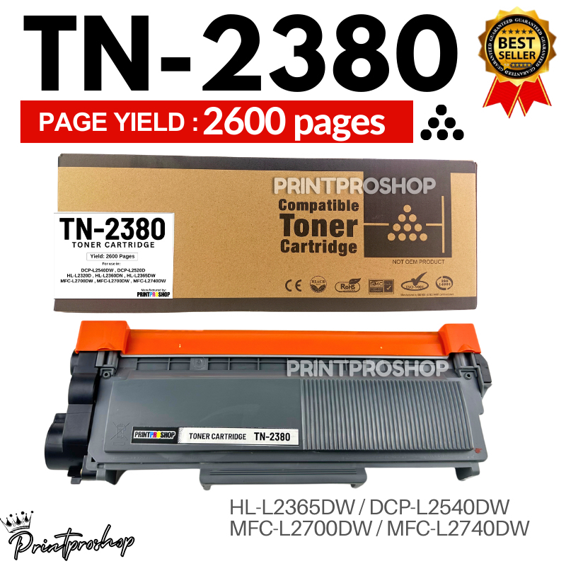TN 2380 TN2380 Toner Cartridge for DCP-L2540DW HL-L2365DW MFC-L2740DW ...